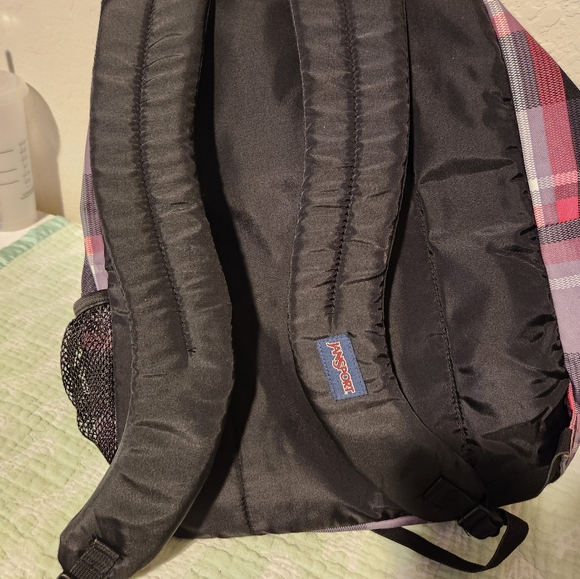 Jansport | Bags | Jansport Pink And Black Plaid Large Backpack | Poshmark